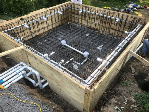 Custom Concrete Spa Set Into Hillside