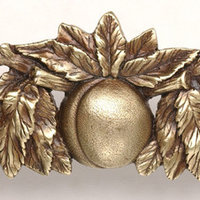 Georgia Peach Pull Antique Brass - Farmhouse - Cabinet And Drawer ...