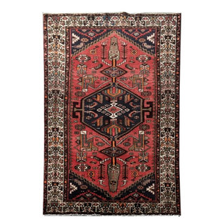 Consigned, Traditional Rug, 4'x7', Zanjan, Handmade Wool, 4'x7 ...