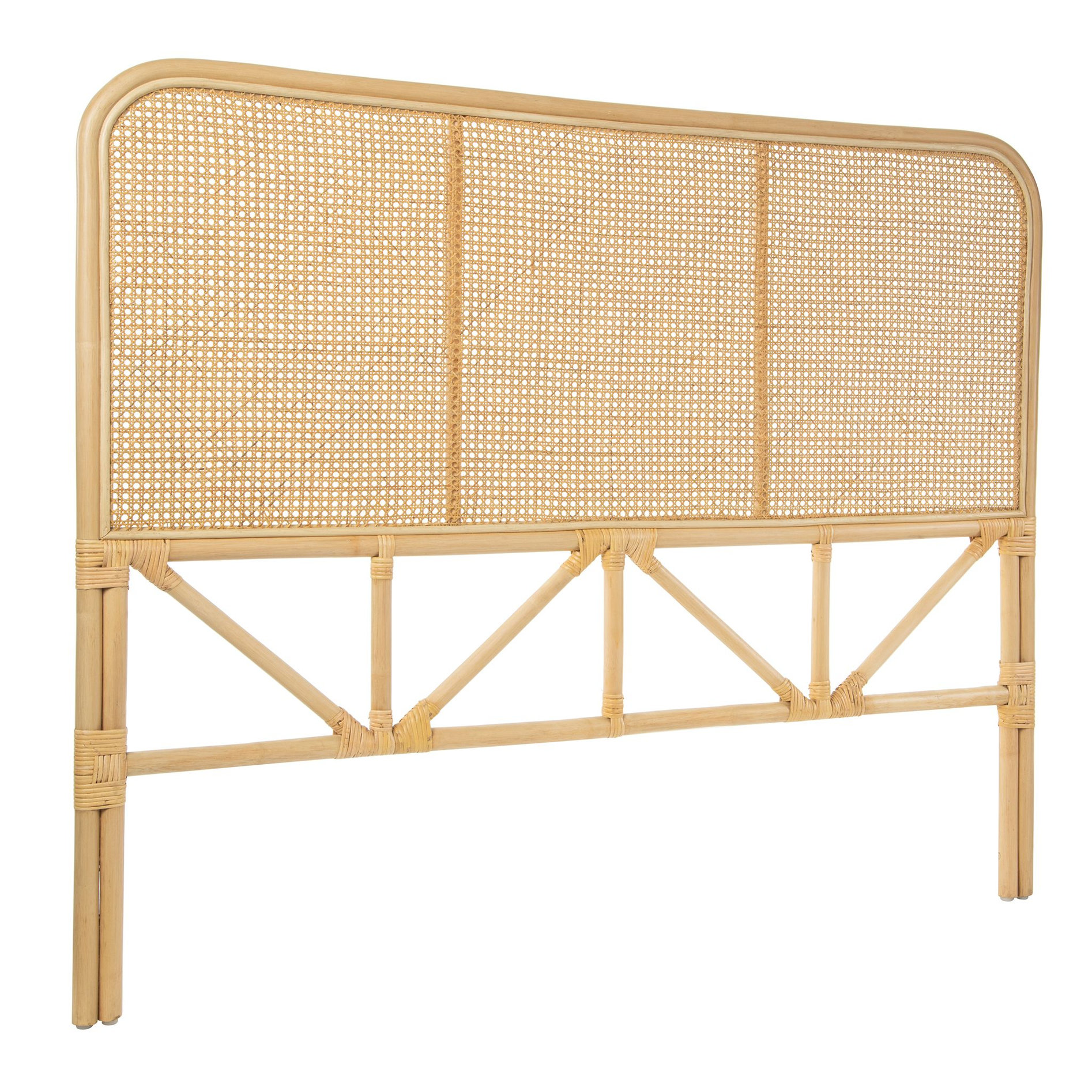 Latitude Classic Rattan Cane Headboard, Natural, Twin Size - Tropical ...
