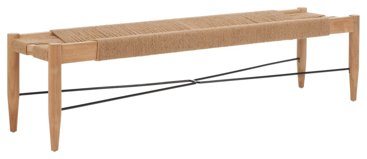 Safavieh Arcana Jute Bench, #N/A - Beach Style - Accent And Storage ...