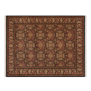 Doop Pak Persian Kenyatta Black/Gold Wool Rug - 8'0'' x 10'3'', 8'0'' x ...