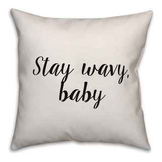 Stay Wavy, Baby, 18"x18" - Contemporary - Decorative Pillows - by ...