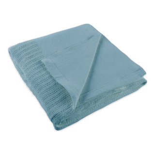 Light Blue Thermal Blanket Twin/Full - Contemporary - Blankets - by ...