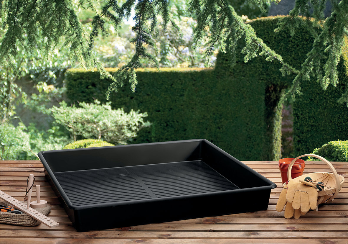 Tierra Garden Metre Square Tray, Black - Transitional - Serving Trays ...