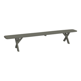 Pine Cross-Leg Bench, 8 Foot - Transitional - Outdoor Benches - by ...