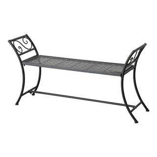 Metal Garden Bench - Mediterranean - Outdoor Benches - by Whole House ...