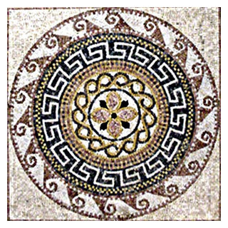 Artisan Greco-Roman Mosaic, Adel, 31" x 31" - Contemporary - Mosaic ...
