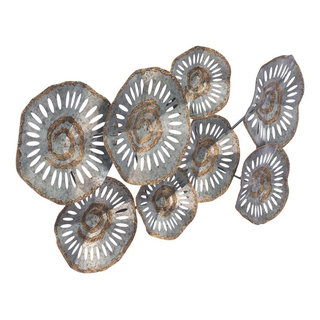 Modern Decorative Accent Decor Wall Art, Colorful, Steel Metal, Lounge ...