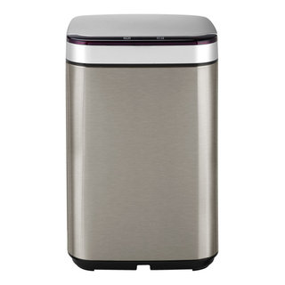 10-Liter / 2.6-Gallon Trash Can With Sensor Lid, Stainless Steel ...