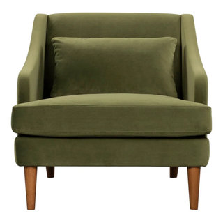 Missy Club Chair - Green Velvet - Midcentury - Armchairs And Accent ...