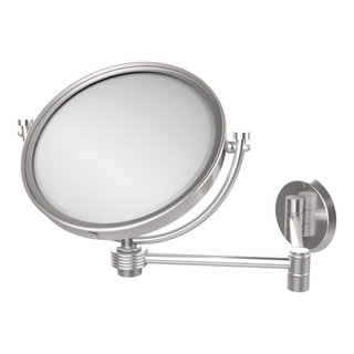 8" Wall Mounted Extending Make-Up Mirror 4X Magnification ...