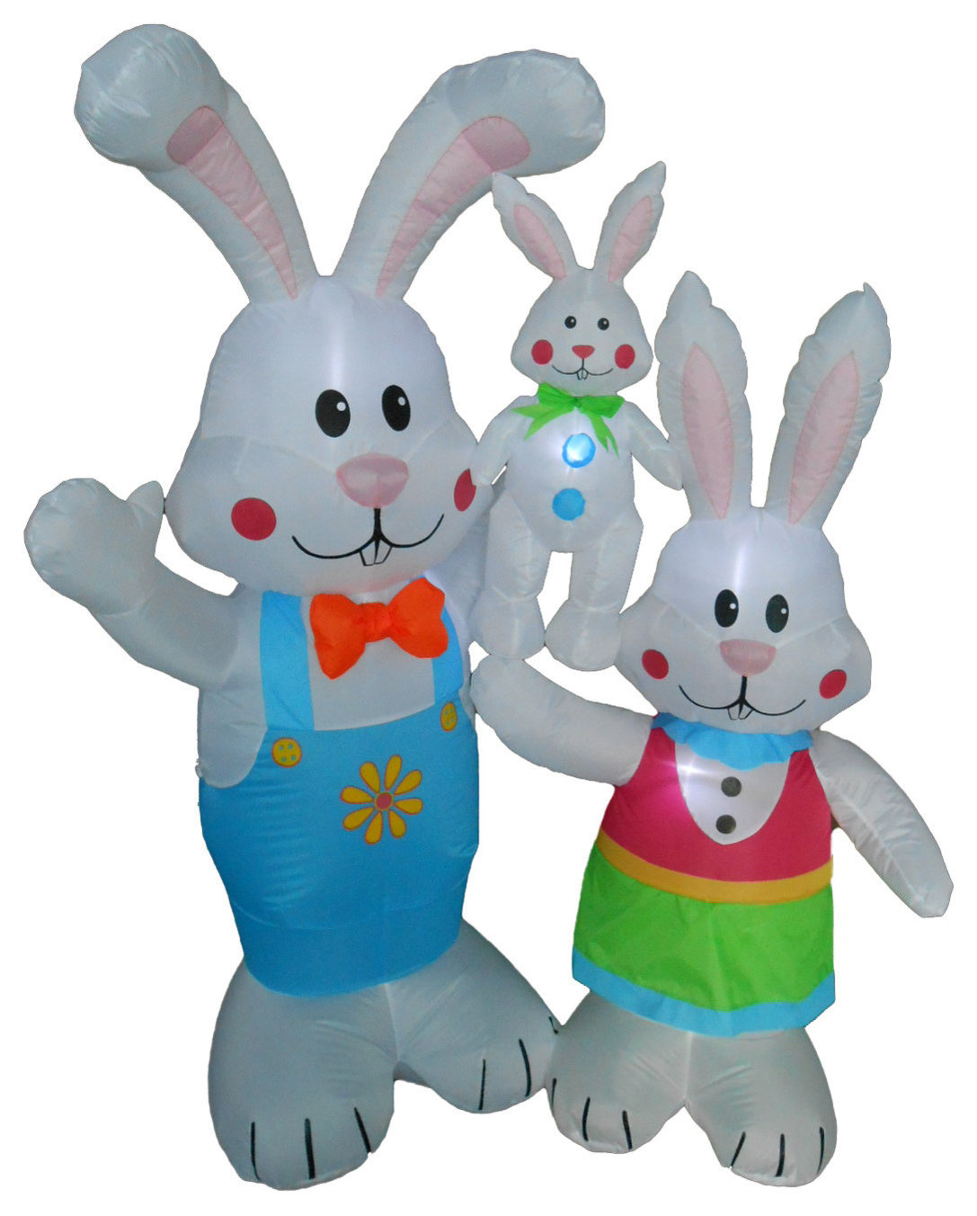 Tall Easter Inflatable Bunny Family, 5' - Traditional - Outdoor Holiday ...
