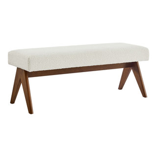 Lyra 47" Boucle Upholstered Bench - Transitional - Upholstered Benches ...