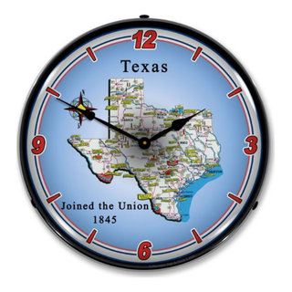 20041125 State of Texas Clock - Contemporary - Wall Clocks - by ...