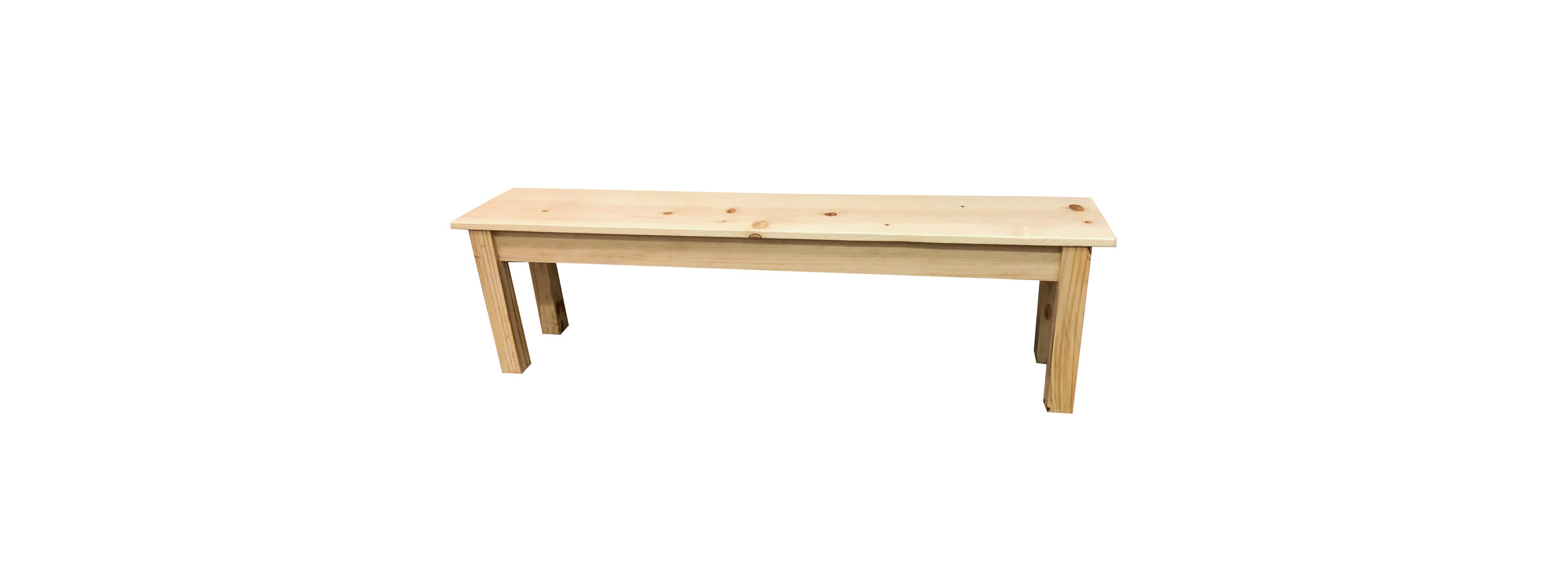 Pine Wood Bench, 24" - Transitional - Accent And Storage Benches - by ...