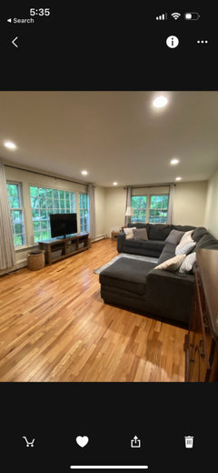 massive living room… tv looks tacky. help! | Houzz Forum