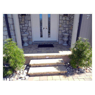 Sandstone Step Treads combined with pavers - Rustic - Philadelphia - by ...
