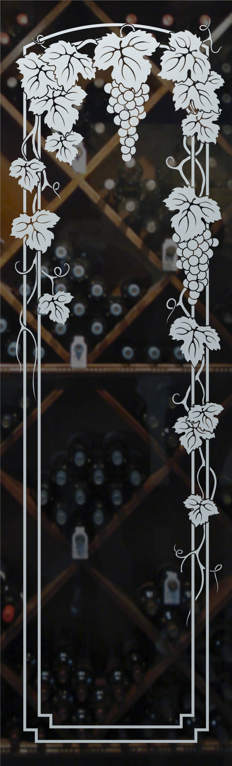 Wine Door - Vineyard Grapes Trellis - Primed - 28" x 80" - Book/Slab ...