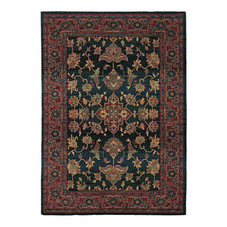 Kharma 836F4 Blue/Red 4' x 5'9" Rug, Rectangle 4' x 5'9 ...
