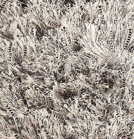 Hand Woven Silver Shag Area Rug, 5'2"x7'6" - Contemporary - Area Rugs ...