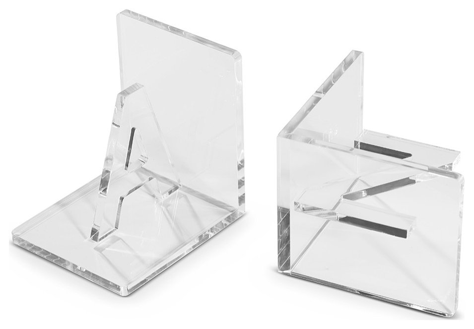 Vandue OnDisplay Luxe Crystal Acrylic Bookends A to Z, No Size ...