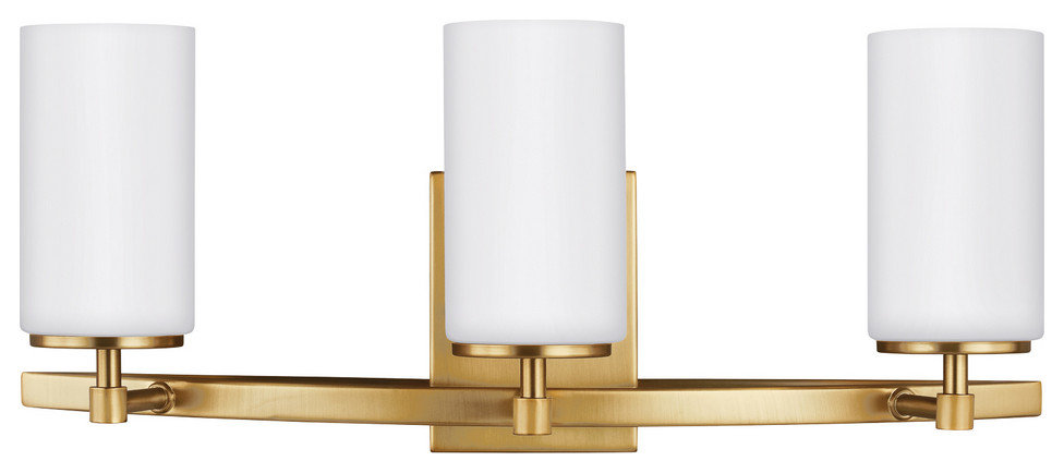 Alturas 3-Light Wall / Bath, Satin Brass - Transitional - Bathroom ...