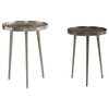 Bernhardt Lex Nesting Table, Satin Nickel/Graphite, Set of 2 ...
