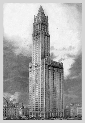Woolworth Building, 24" x 36" - Traditional - Prints And Posters - by ...