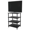 AVF 4-Shelf Steel and Wood Stand for Audio IT or Home Office in Black ...