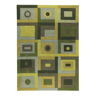 Hand Tufted Green Wool Area Rug, 4'6"X6'6" - Contemporary - Area Rugs ...