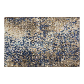 Karastan Nirvana Brushed Gold Area Rug, 8'x11' - Contemporary - Area ...