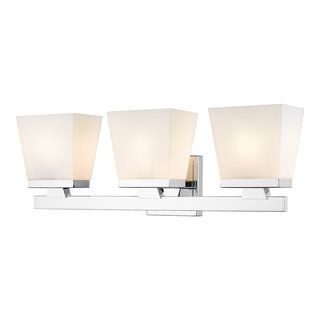 Zlite 1937-3V-CH 3-Light Vanity, Etched Opal - Transitional - Bathroom ...