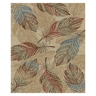 Hearthside Rustic Feather Area Rug, 7'10"x9'10" - Southwestern - Area ...