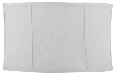 Drum Softable Ack Fabric Shade, White Finish, Off White - Transitional ...