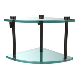 NS-3-ORB Two Tier Corner Glass Shelf, Oil Rubbed Bronze - Contemporary ...