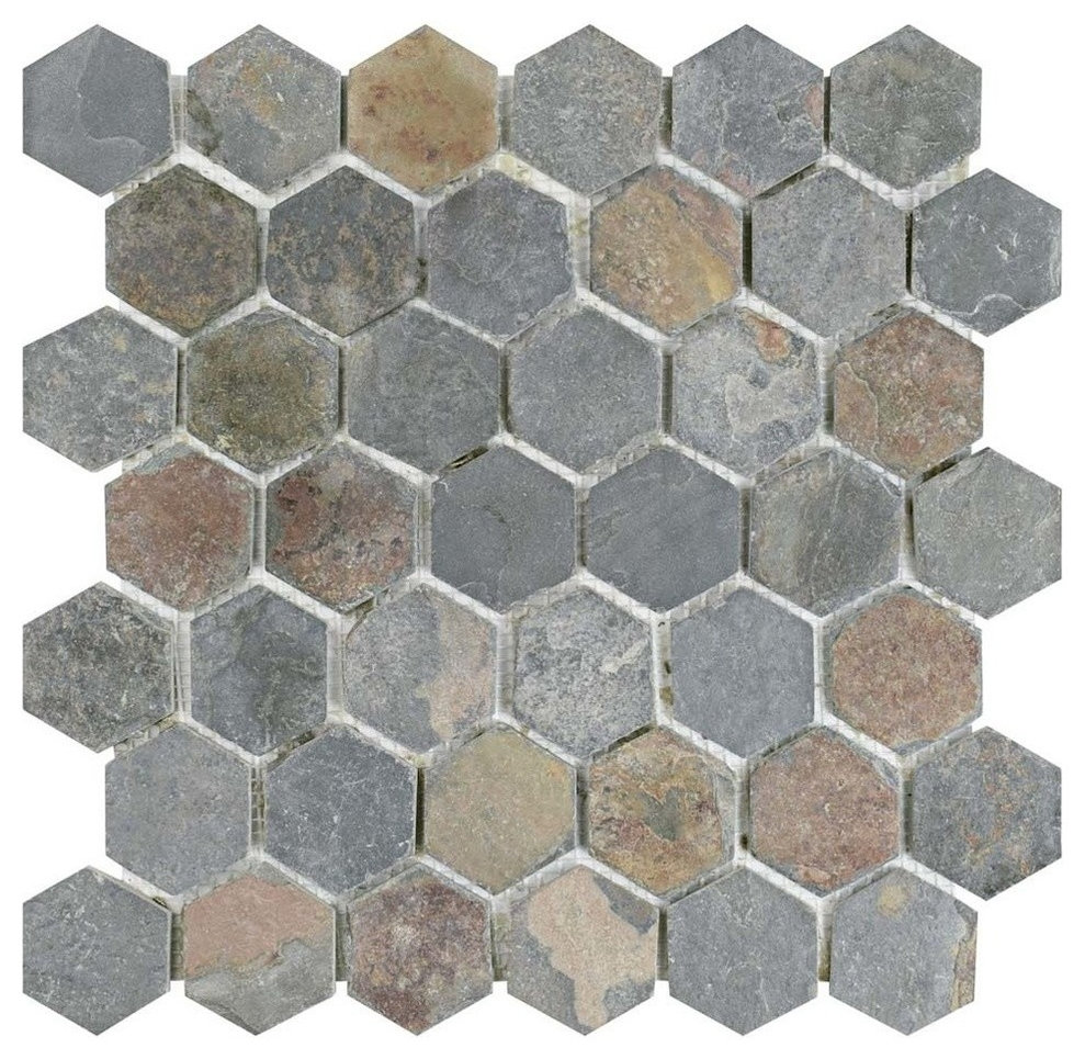 Crag Natural Stone Mosaic Tile Sample - Contemporary - Mosaic Tile - by ...