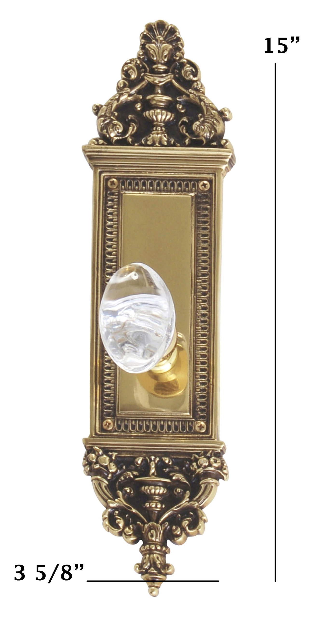 Apollo Door Set 3 5/8" X 14 3/4" - Victorian - Doorknobs - by BRASS ...