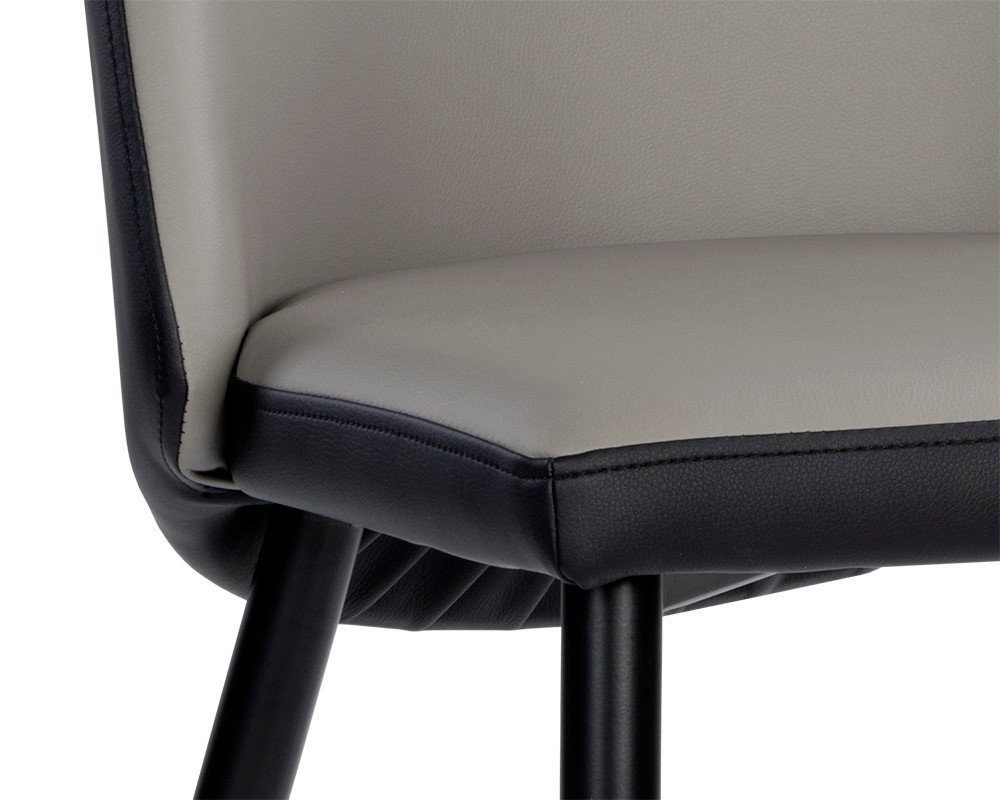 Kline Dining Chair Dillon Stratus/Dillon Black, Taupe - Midcentury ...