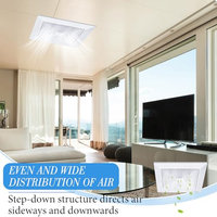 2-Piece Exhaust Ceiling Fan Grille With Springs Plastic Vent, 12x12 ...