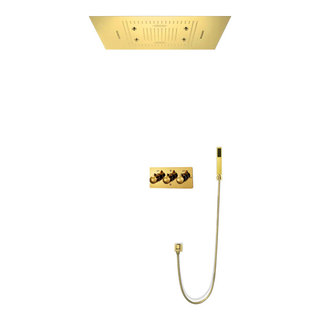 LED Mist Hot and Cold Shower System With Square Hand Shower ...