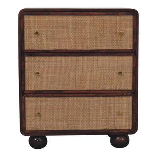 Artisan Furniture Solid Wood Chestnut Woven Chest - Tropical - Accent ...