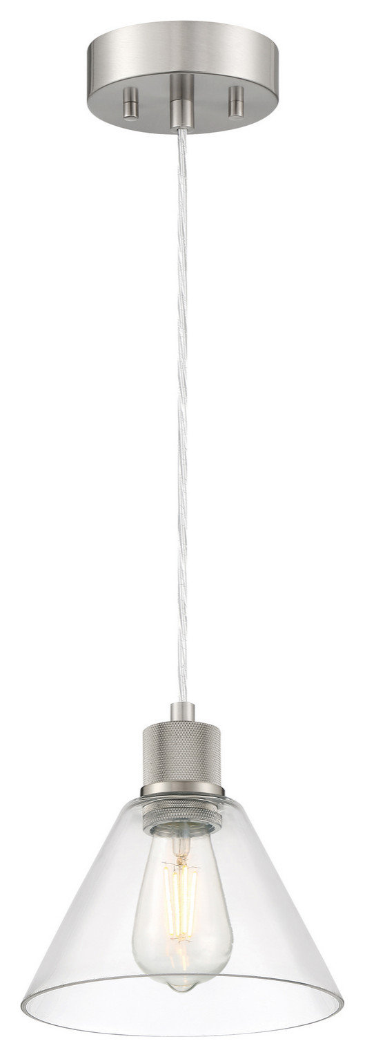 Port Nine Martini LED Pendant, Brushed Steel - Transitional - Pendant ...