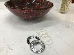 Main Bathroom, glass vessel sink EXPLODED