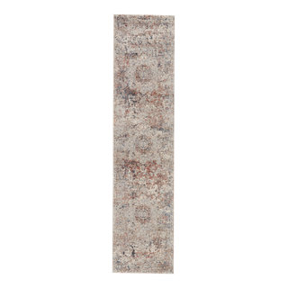 Jaipur Living Niran Medallion Gray/Rust Area Rug, 2'5"x10' - Contemporary - Hall And Stair ...