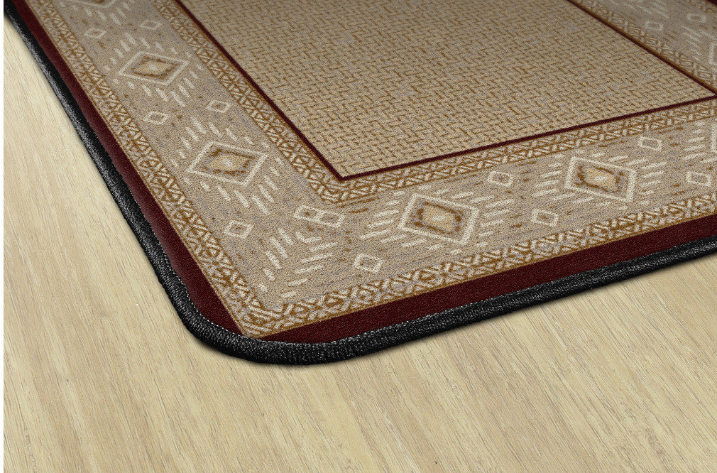 Flagship Carpets FM187-34A 9'x6' Ventana Weave Garnet Classroom or ...