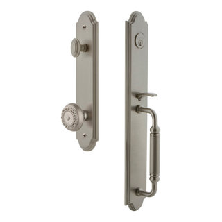 Arc 1-Piece Handleset, C Grip and Parthenon Knob, 2.75" Backset ...