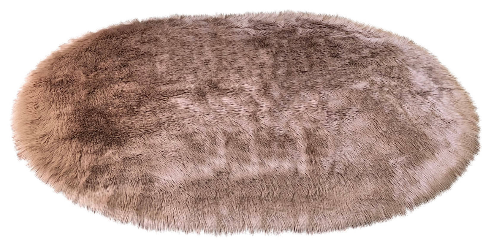Super Soft Faux Sheepskin Silky Shag Rug, Oval, 5'x8' - Contemporary ...