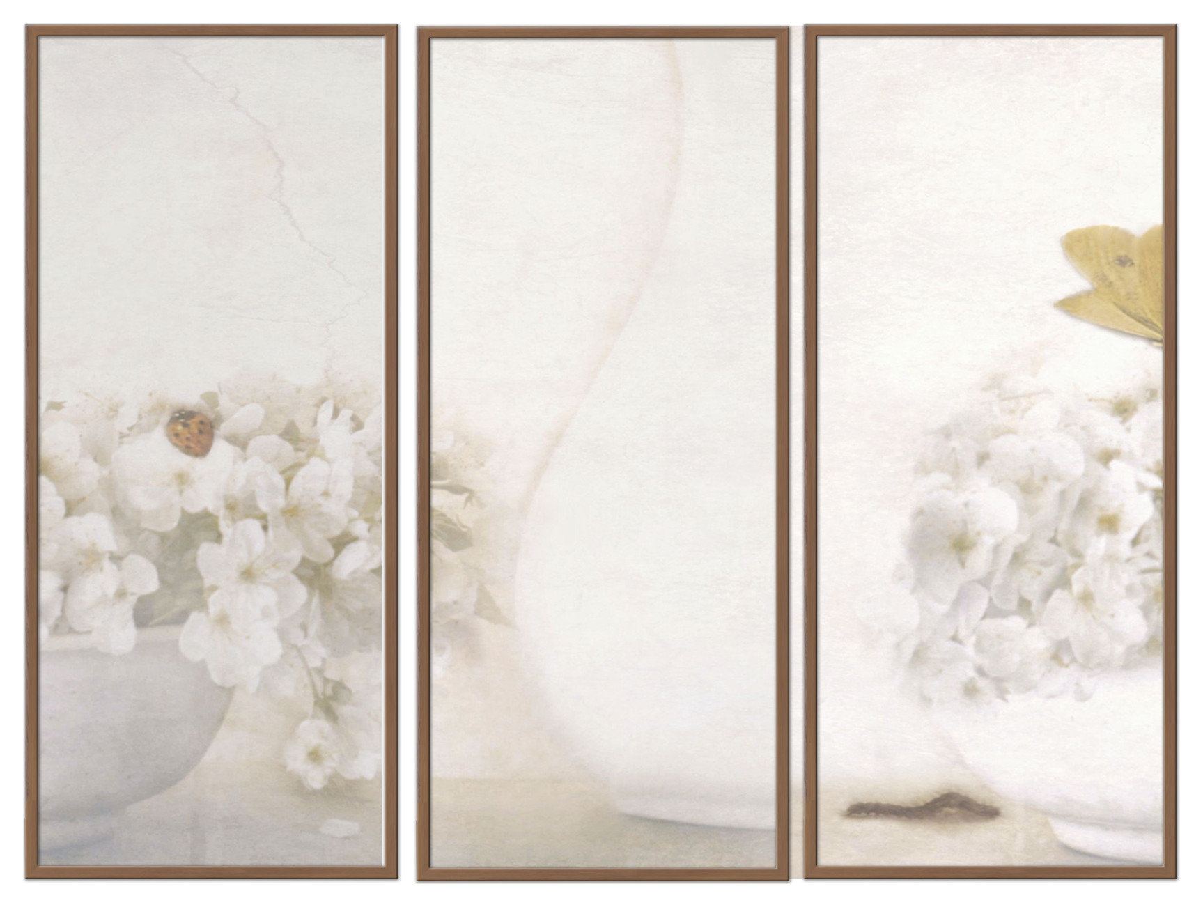 Summertime Framed 3-Piece Wall Art Set by Delphine Devos, 20"x40" - Contemporary - Prints And ...