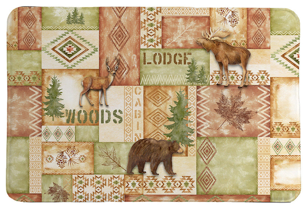 Laural Home Trail Ridge Rust Memory Foam Rug, 21" X 34" - Rustic - Bath ...